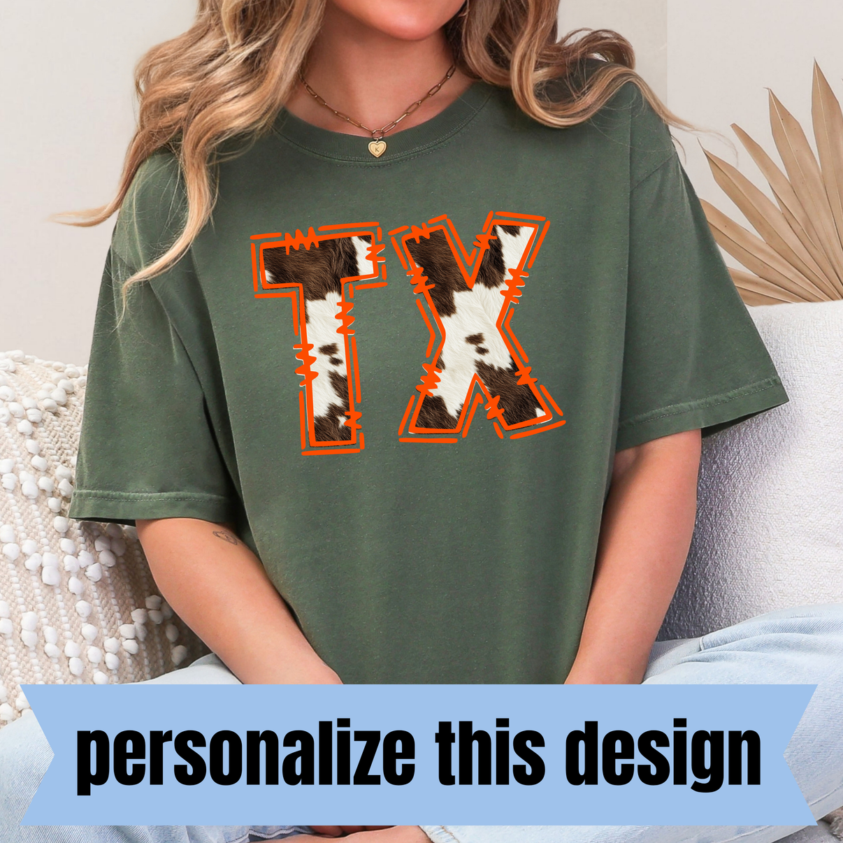 **PERSONALIZED CUSTOM** Faux Cow Letters- DTF Transfer – Okie Design Co