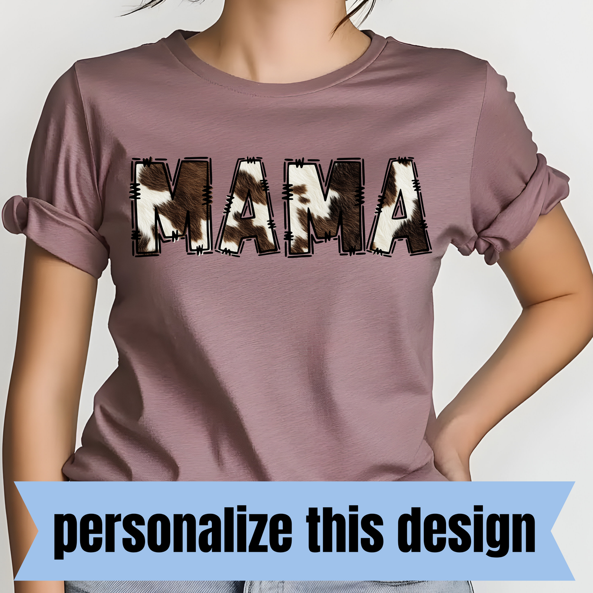**PERSONALIZED CUSTOM** Faux Cow Letters- DTF Transfer – Okie Design Co